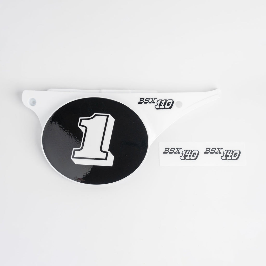 Left Side Panel Number plate - White